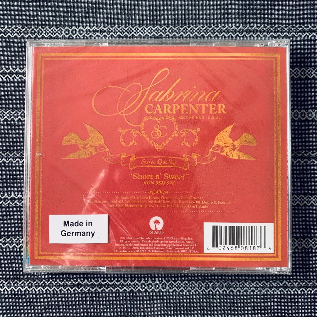 Sabrina Carpenter - Short N' Sweet (Alternate Cover) [Imported Edition ...