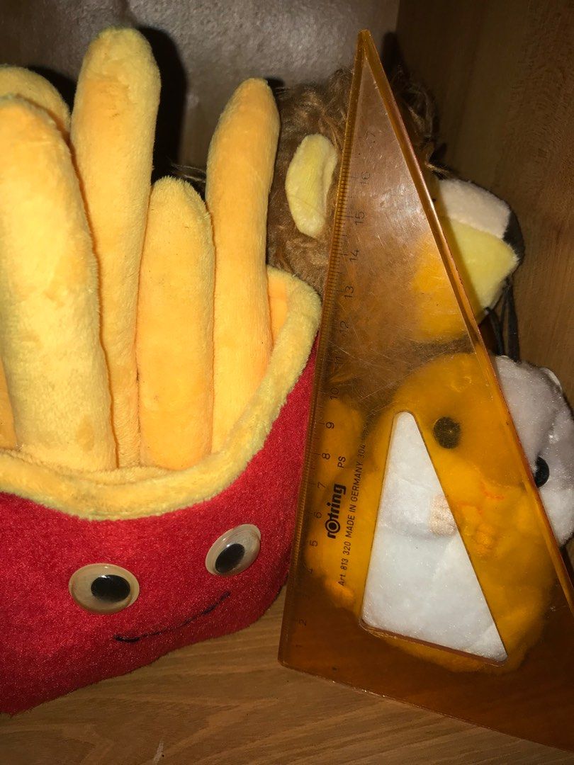 SET of plush , furama Singapore lion , hamster keychain , happy fries 3 ...