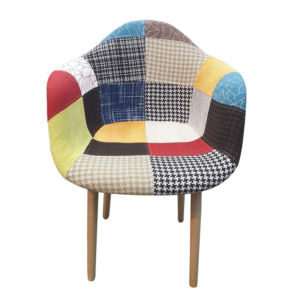 Sumo SC-179MC Designer Accent Arm Chair Wooden Legs, Multi Colored ...