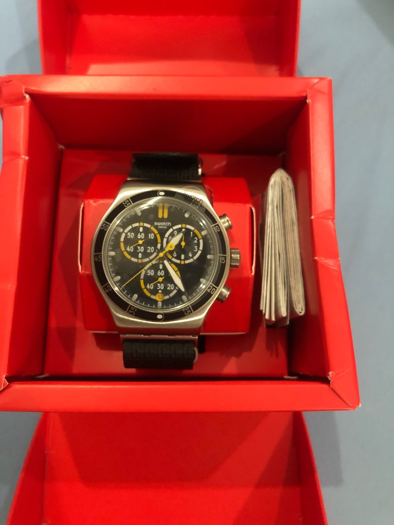 Swatch Orange Teeth Chronograph, Men's Fashion, Watches & Accessories ...
