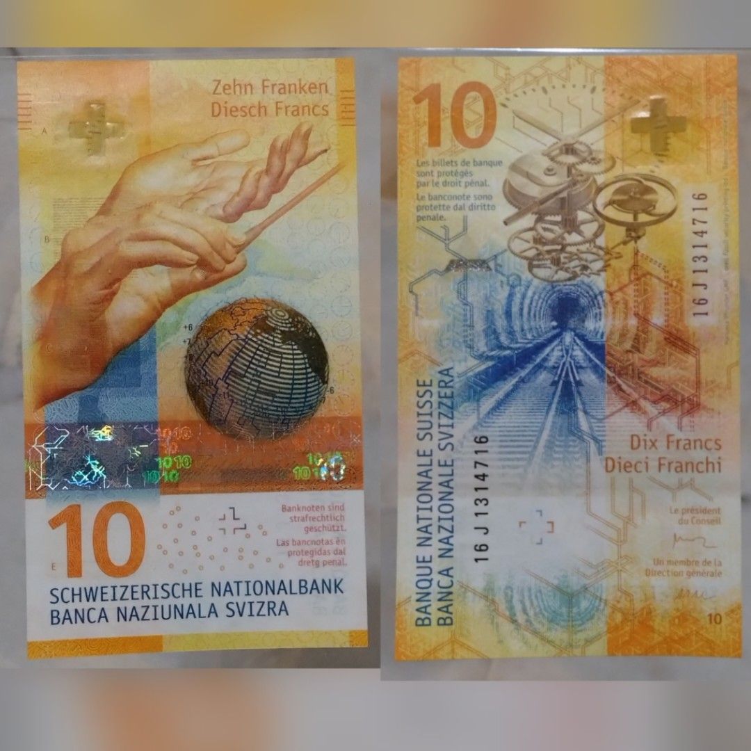 Switzerland 2017 - 10 Swiss Francs Banknote UNC (2017 Banknote of Year ...