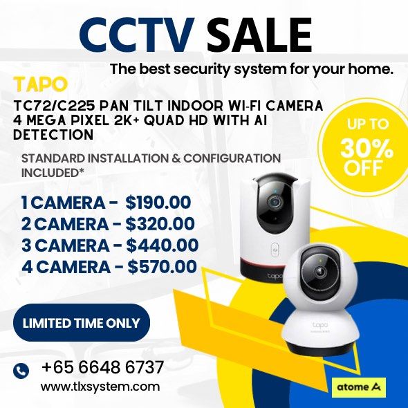 TP-Link TAPO 4MP 2K+ Quad HD Pan Tilt Indoor Wi-Fi CCTV Camera with AI ...