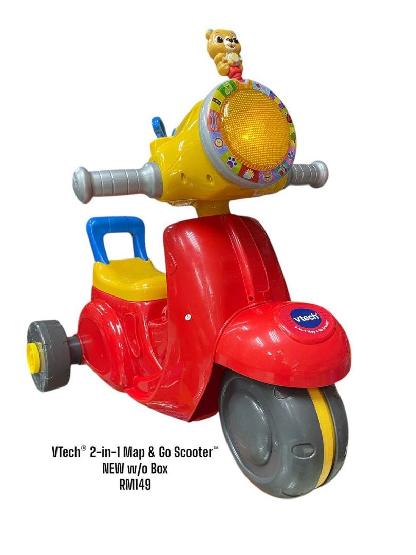 Vtech 2 in 1 Map & Go Scooter, Hobbies & Toys, Toys & Games on Carousell