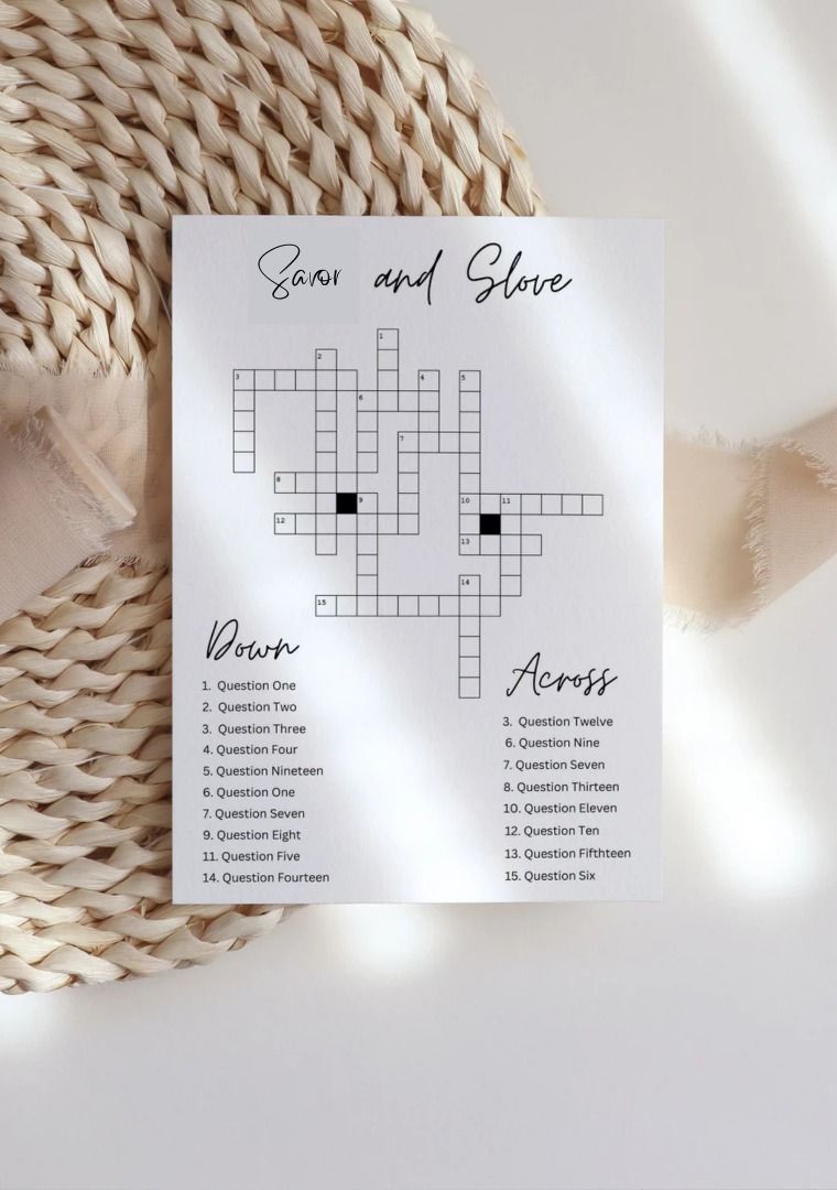 Wedding crossword questions 60 photos - Astyledwedding.com