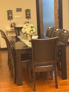 Recafi Dining Table Set 4 seater Solid Wood, Furniture & Home Living ...