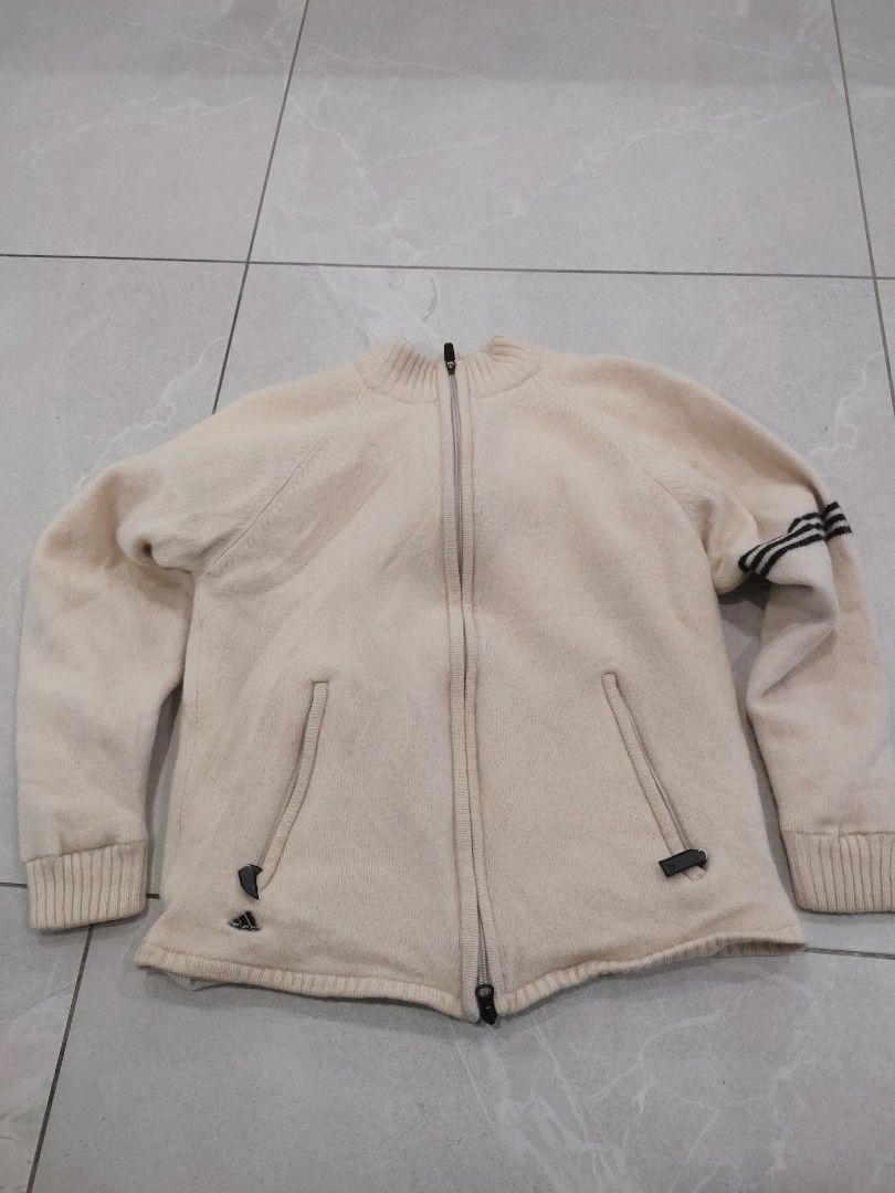 Adidas wool bomber jacket, Women's Fashion, Tops, Longsleeves on Carousell
