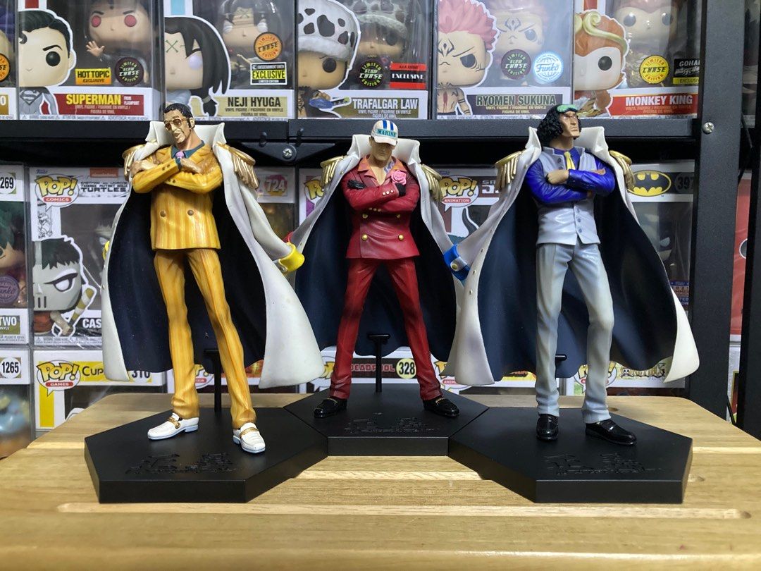 Banpresto One Piece DX Marine Admirals Sakazuki Akainu/Aokiji Kuzan/Borsalino Kizaru Figures Set ...