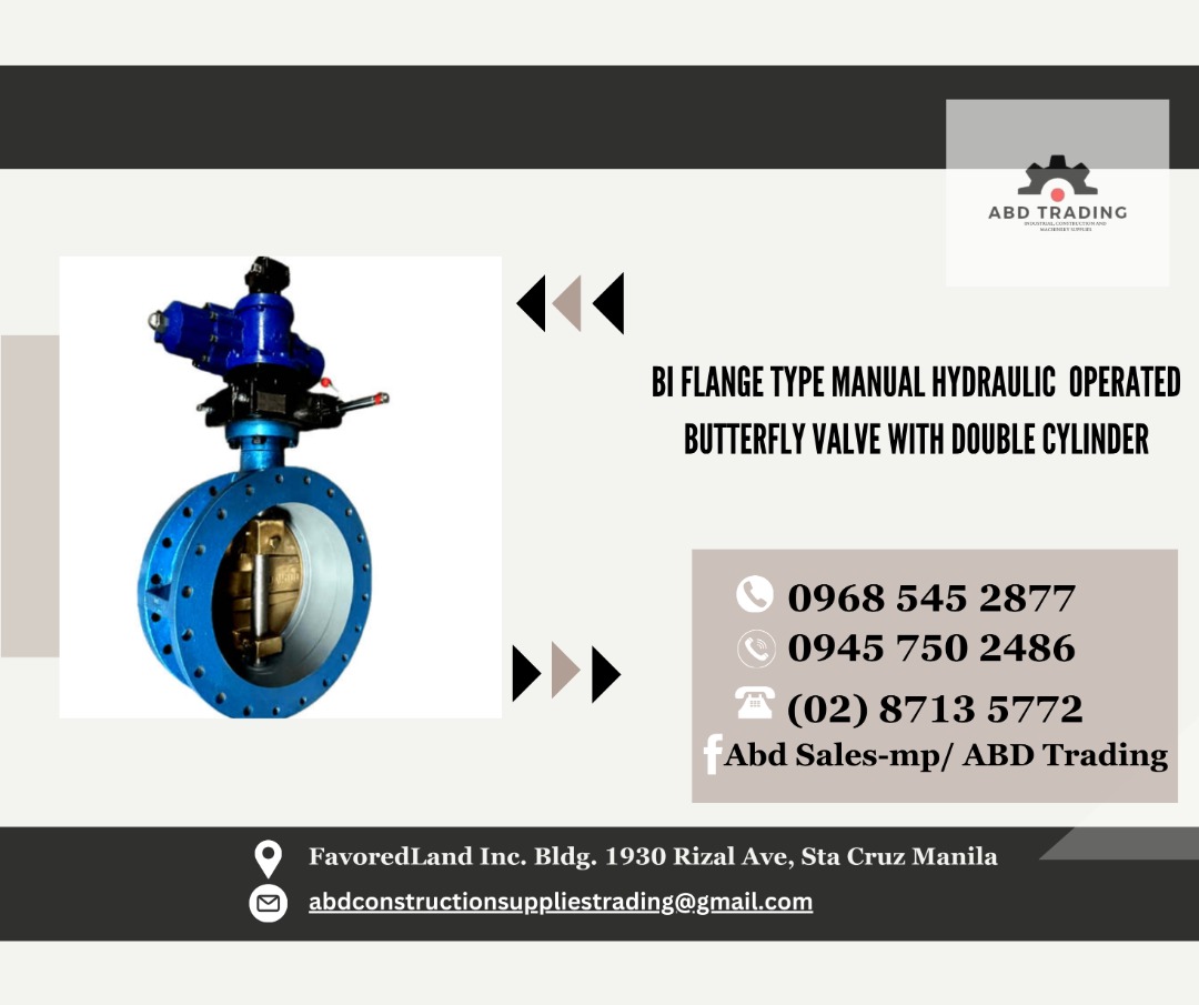 BI FLANGE TYPE MANUAL HYDRAULIC OPERATED BUTTERFLY VALVE WITH DOUBLE ...