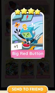 Monopoly Go 4 Star Sticker ⭐ Big Red Button, Video Gaming, Video Games ...