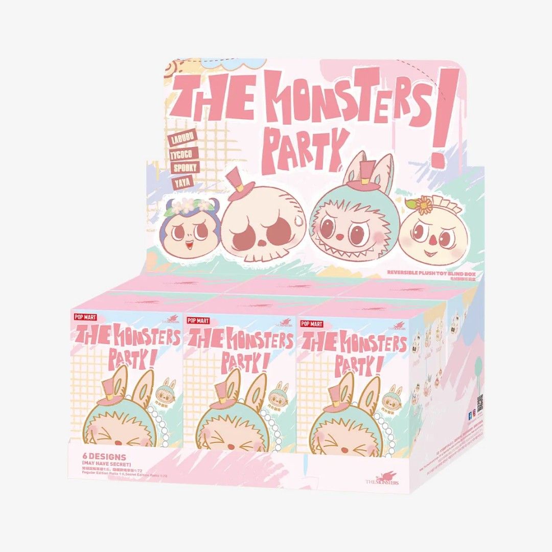 [BRAND NEW] Popmart LABUBU THE MONSTERS Party Series - Reversible Plush ...