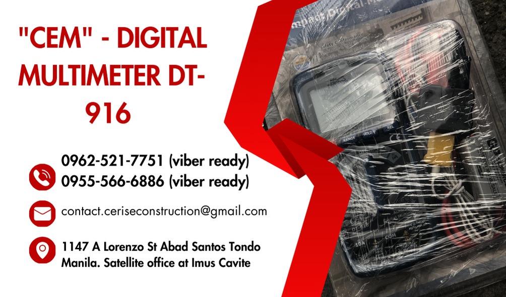 "CEM" Digital Multimeter DT-916, Commercial & Industrial, Construction ...