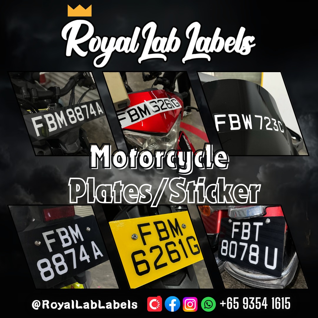 [Cheapest & Fastest] 2D Acrylic Motorcycle Bike Licence Plates / Bike ...