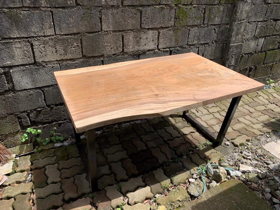 Dining Table 6seaters 5ftx3ft whole slab acacia, Furniture & Home ...