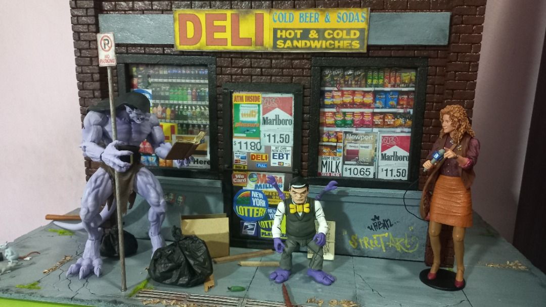 Diorama. 1/12 Urban Deli Grocer Store front Diorama for Marvel Legends ...