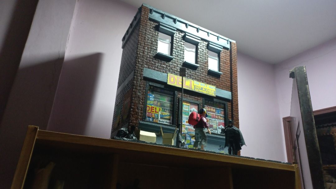 Diorama. 1/12 Urban Deli Grocer Store front Diorama for Marvel Legends ...