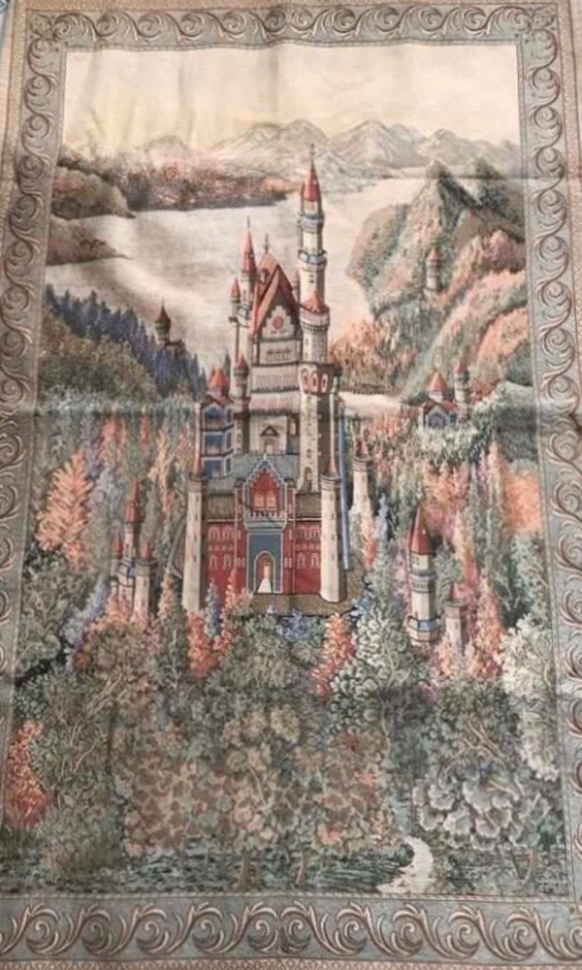 Medieval Castles Multi-Functional Tapestry Carpet 6-feet tall x 3- feet ...