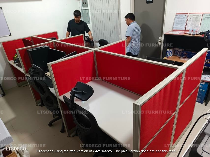 FULL FABRIC WORKSTATION CUBICLE | OFFICE PARTITION, Furniture & Home Living, Office Furniture ...
