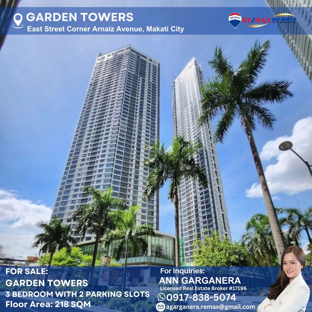 GARDEN TOWERS MAKATI FOR SALE 3BR 3BEDROOM BRAND NEW UNIT , Property ...