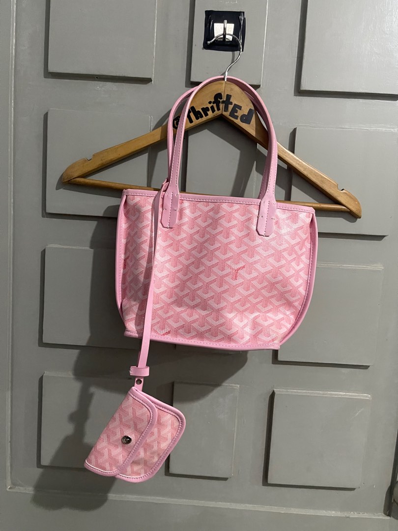 Goyard Pink Mini Tote bag. (Comes with dustbag), Luxury, Bags & Wallets ...