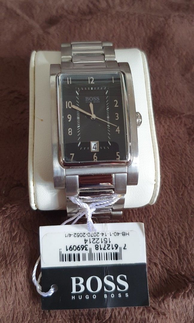 Hugo Boss Rectangular Dress Watch, Luxury, Watches on Carousell