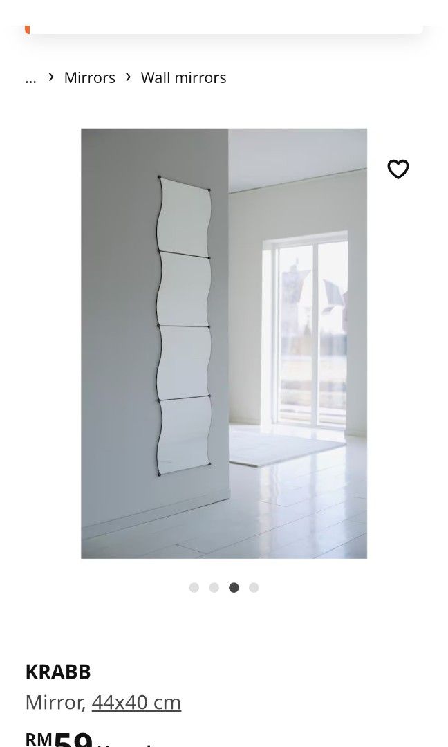 Ikea Krabb Mirror, Furniture & Home Living, Home Improvement ...