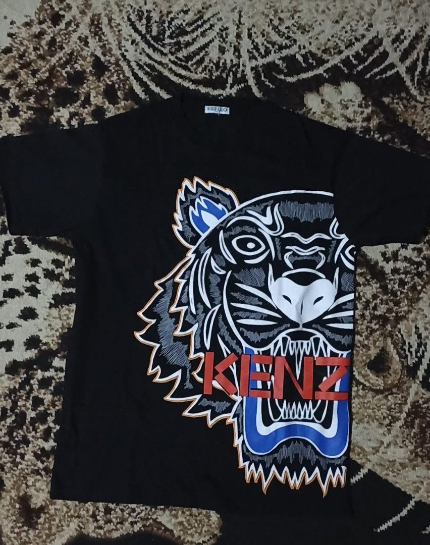 kenzo blue tiger t shirt