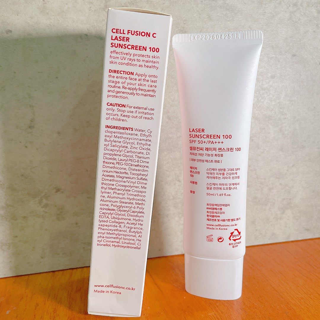 Korean Sunscreen Cell Fusion C Laser Sunscreen 100 50ml, Beauty ...