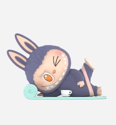 Labubu lazy yoga Americano, Hobbies & Toys, Toys & Games on Carousell