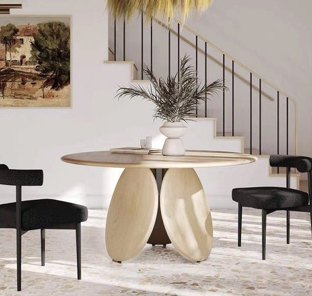 logan round dining table