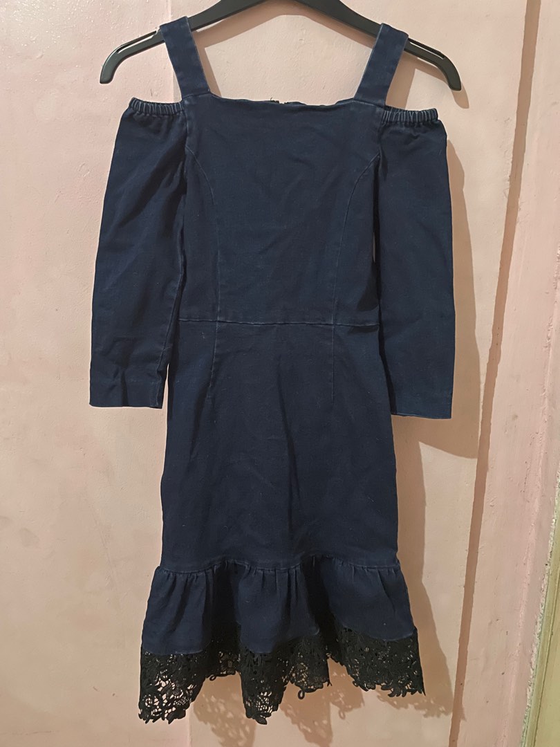 Maong Off Shoulder Dress, Women's Fashion, Dresses & Sets, Dresses on ...