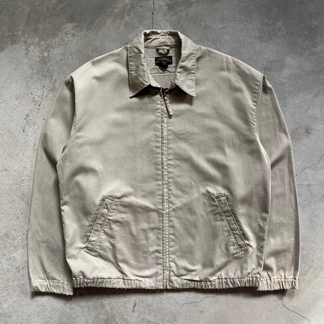 Men's Beige Harrington Jacket | Men's Collared Jacket | Men's Casual ...