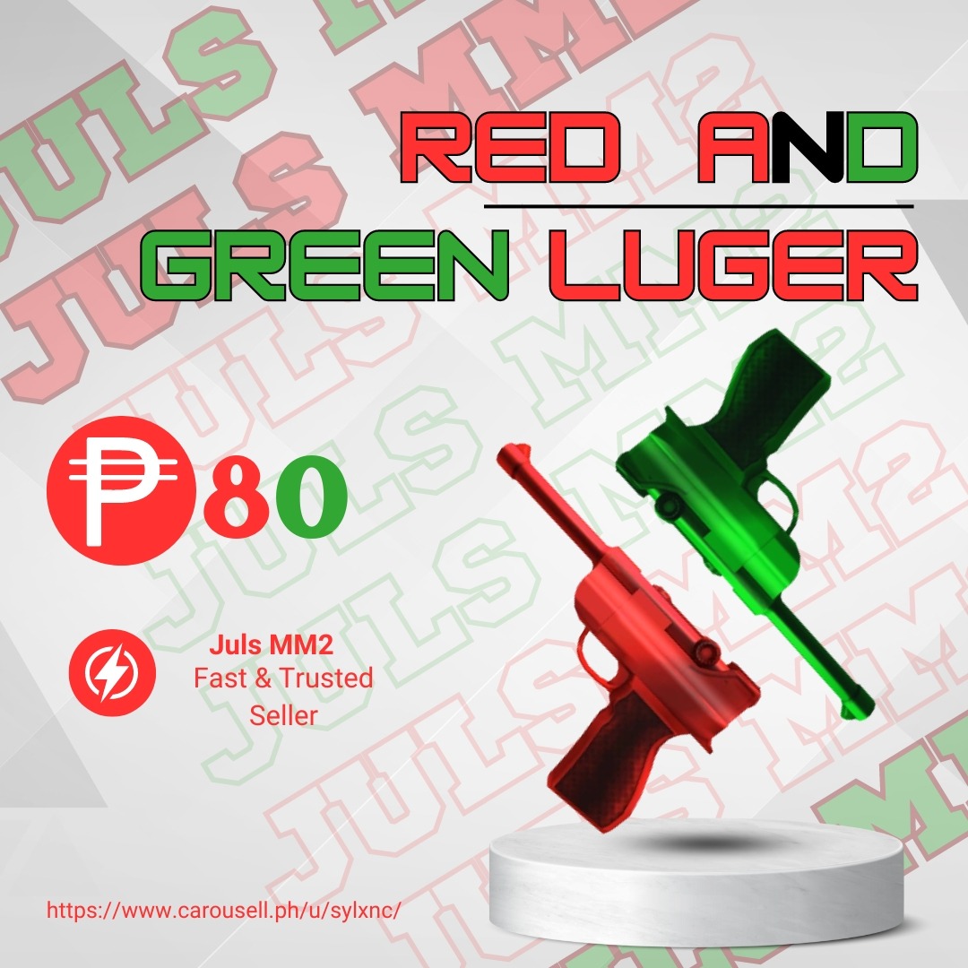 MM2 RED AND GREEN LUGER, Video Gaming, Gaming Accessories, In-Game ...