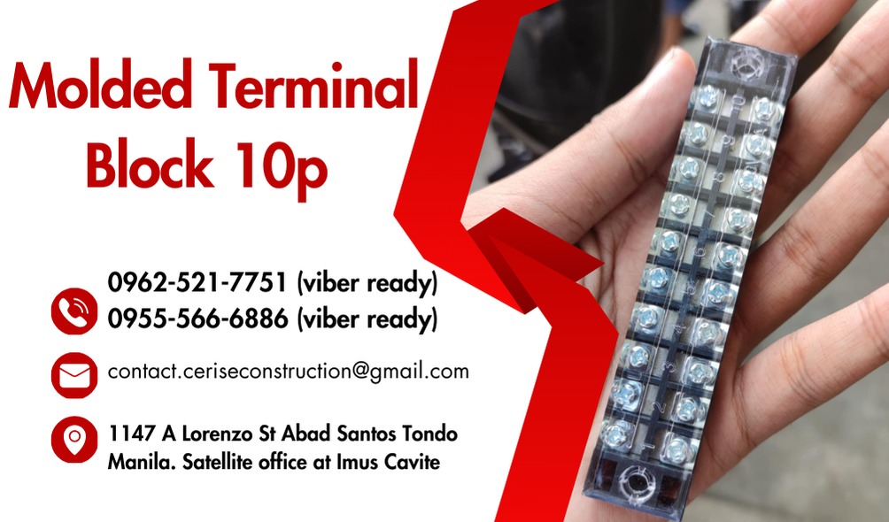 Molded Terminal Block 10P, Commercial & Industrial, Construction Tools ...