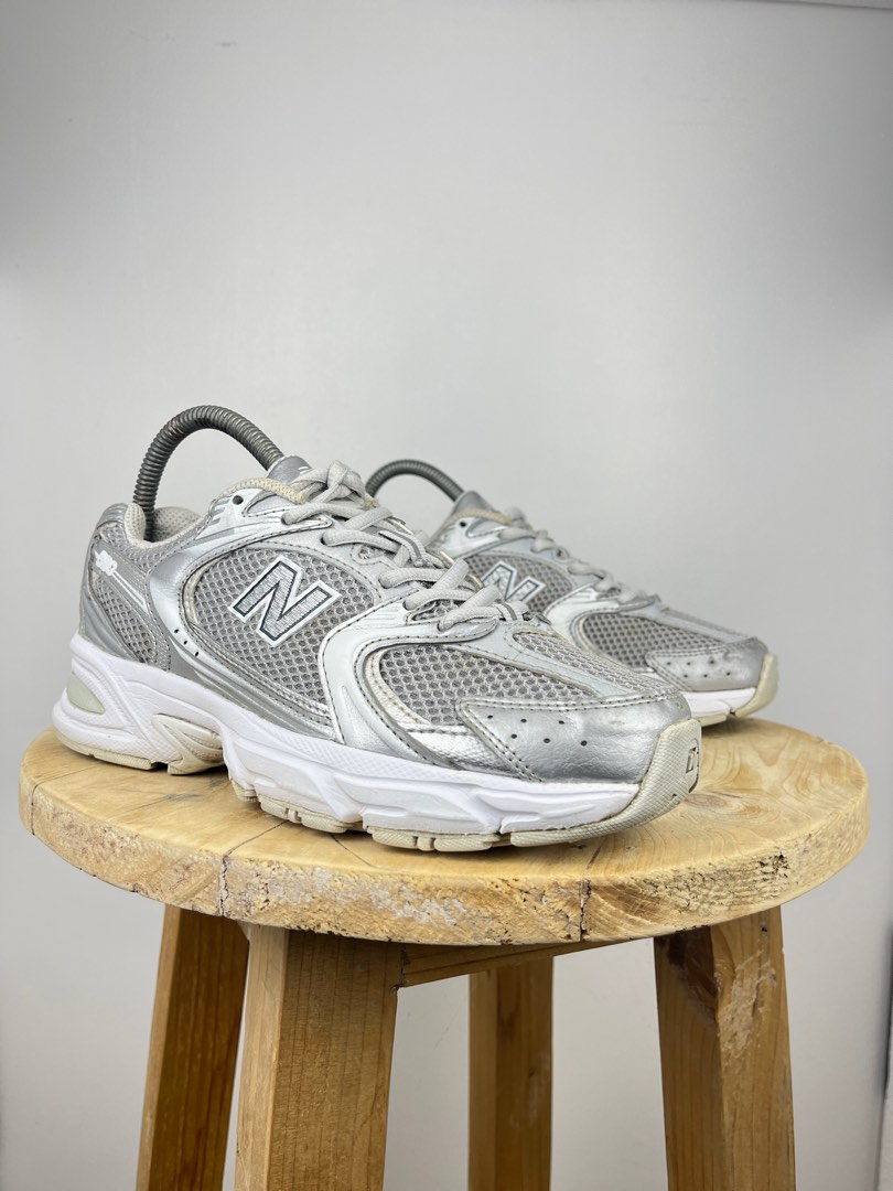New Balance 530 Moonbeam Silver Metallic, Women's Fashion, Footwear ...