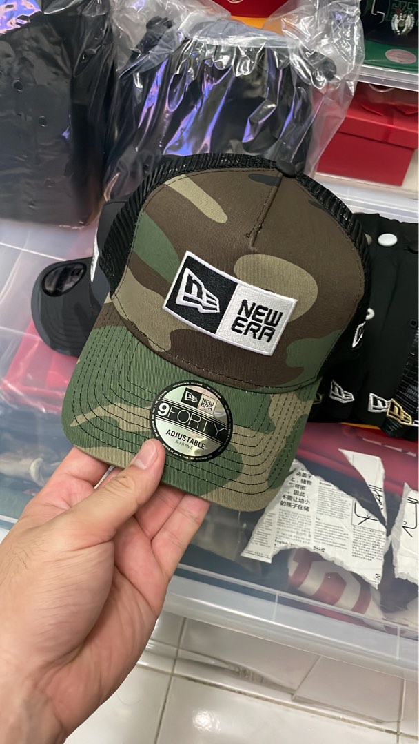 New Era Box Logo 9FORTY A Frame Trucker Snapback Cap, Men's Fashion ...