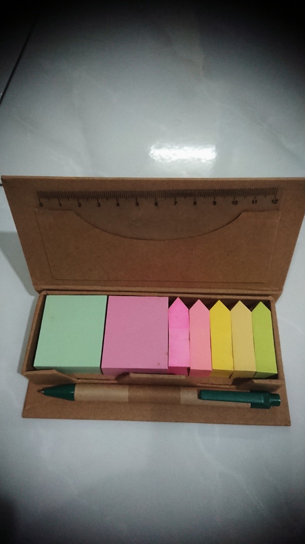 New Platform X Sticky Notes with Pen & Ruler Box Set., Hobbies & Toys ...