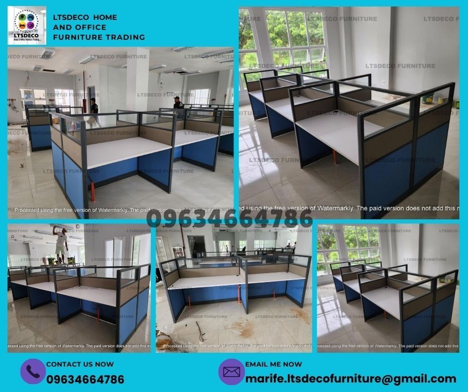 office cubicle - modular tables - workstation bpo type office partition ...