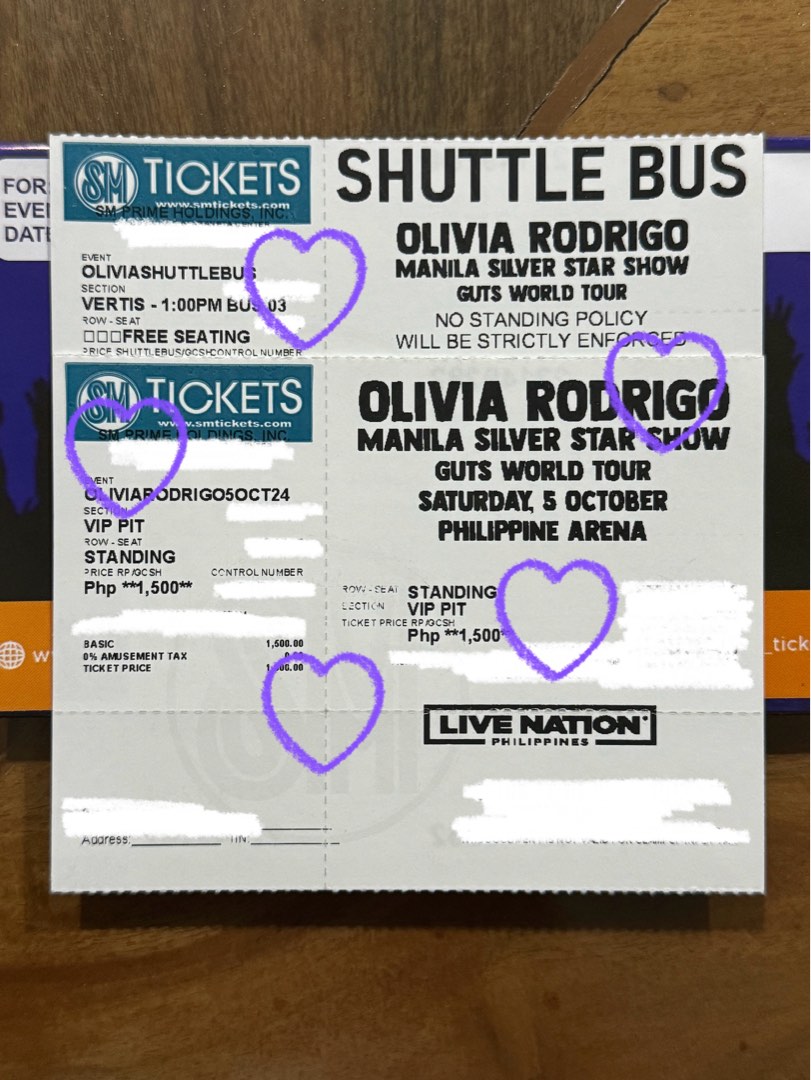 olivia rodrigo guts tour in manila, Tickets & Vouchers, Event Tickets ...
