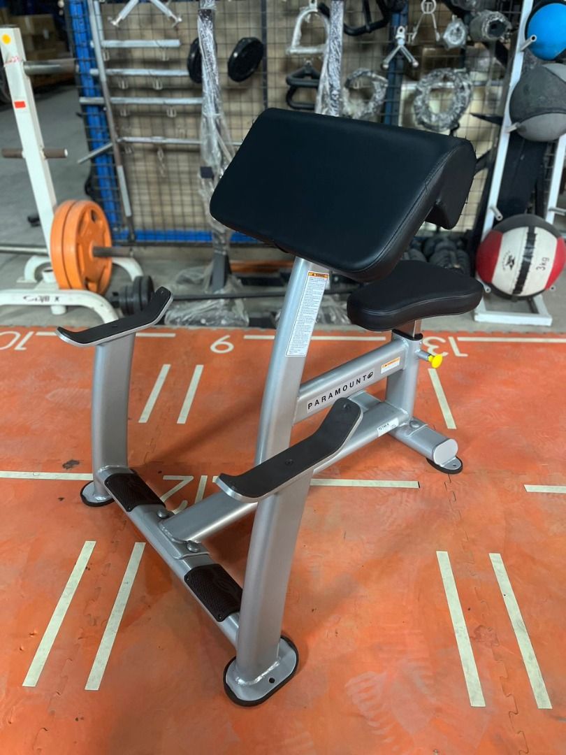 Paramount True Fitness Seated Bicep Preacher Curl Gym Equipment, Sports ...