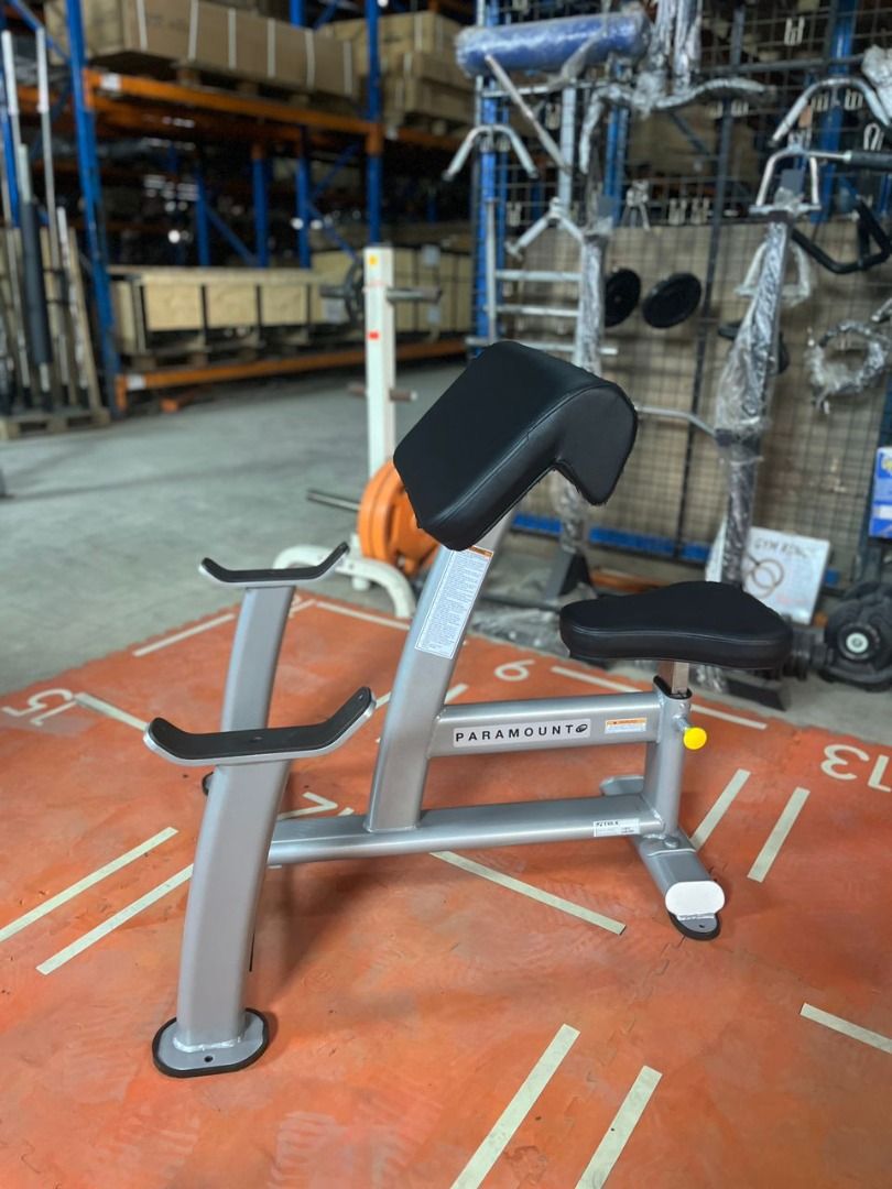 Paramount True Fitness Seated Bicep Preacher Curl Gym Equipment, Sports ...