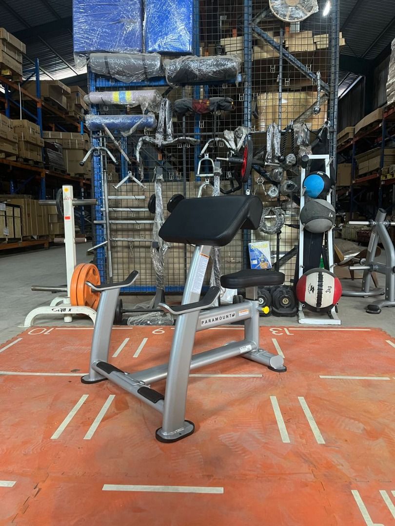 Paramount True Fitness Seated Bicep Preacher Curl Gym Equipment, Sports ...