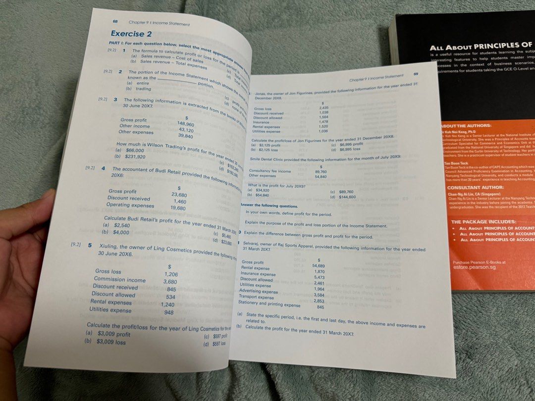 POA - PRINCIPLES OF ACCOUNTS TEXTBOOK & WORKBOOK, Hobbies & Toys, Books ...