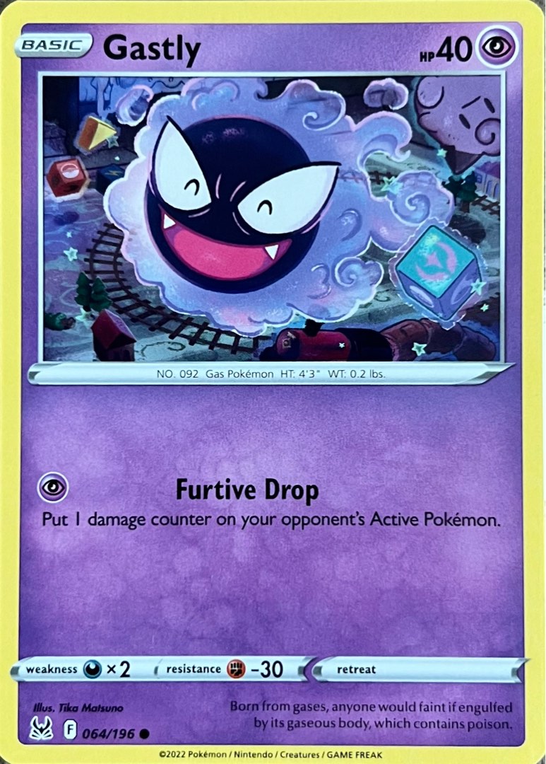POKEMON CARDS | Gastly [64/196], Hobbies & Toys, Toys & Games on Carousell