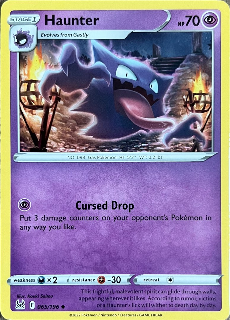 POKEMON CARDS | Haunter [65/196], Hobbies & Toys, Toys & Games on Carousell