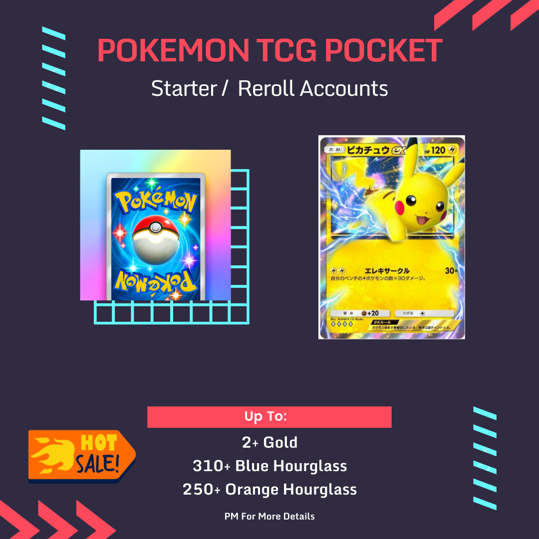 Pokemon TCG Pocket (Trading Card Game) Starter / Reroll Accounts, Video ...