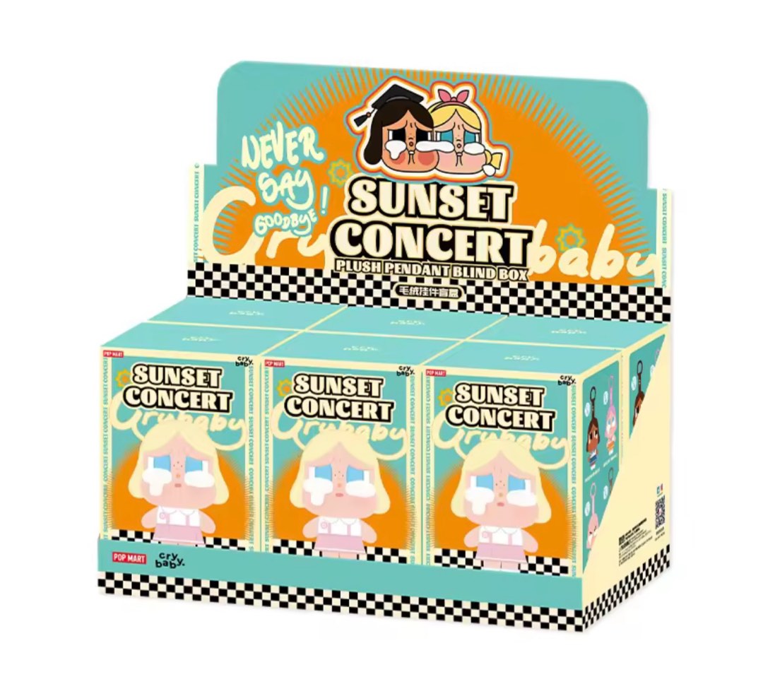 Pop Mart Cry Baby Plush Pendant Sunset Concert, Hobbies & Toys ...