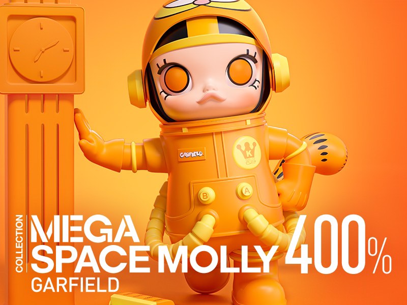 Pop Mart Space Molly Garfield 400%, Hobbies & Toys, Toys & Games on ...
