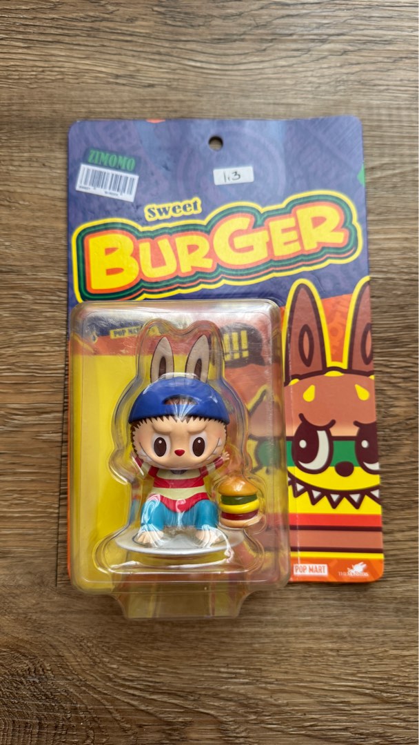 Pop mart zimomo labubu the monsters burger blister, Toys & Collectibles ...