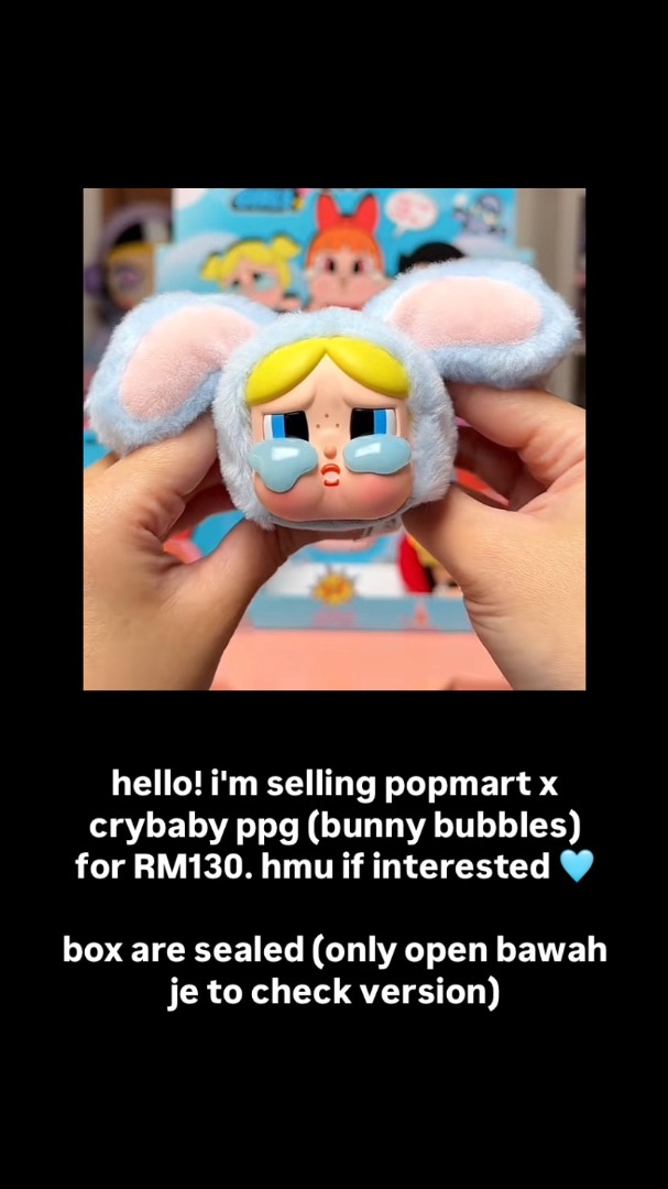 Popmart x Crybaby Powerpuff Girls (Bunny Bubbles), Hobbies & Toys, Toys ...