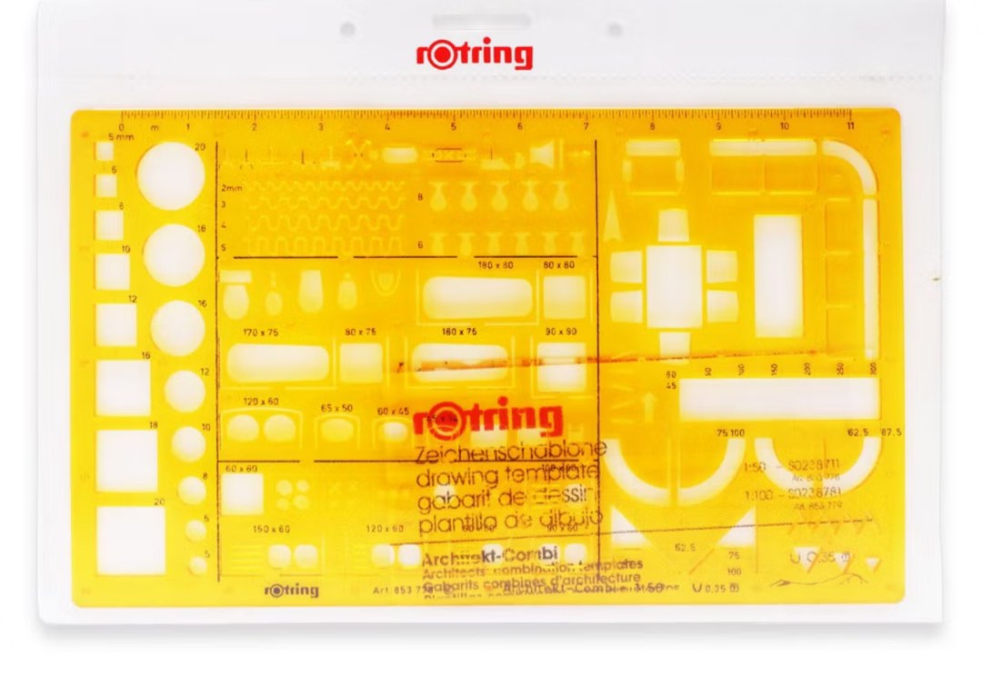 Rotring Architect Template, Commercial & Industrial, Construction Tools ...